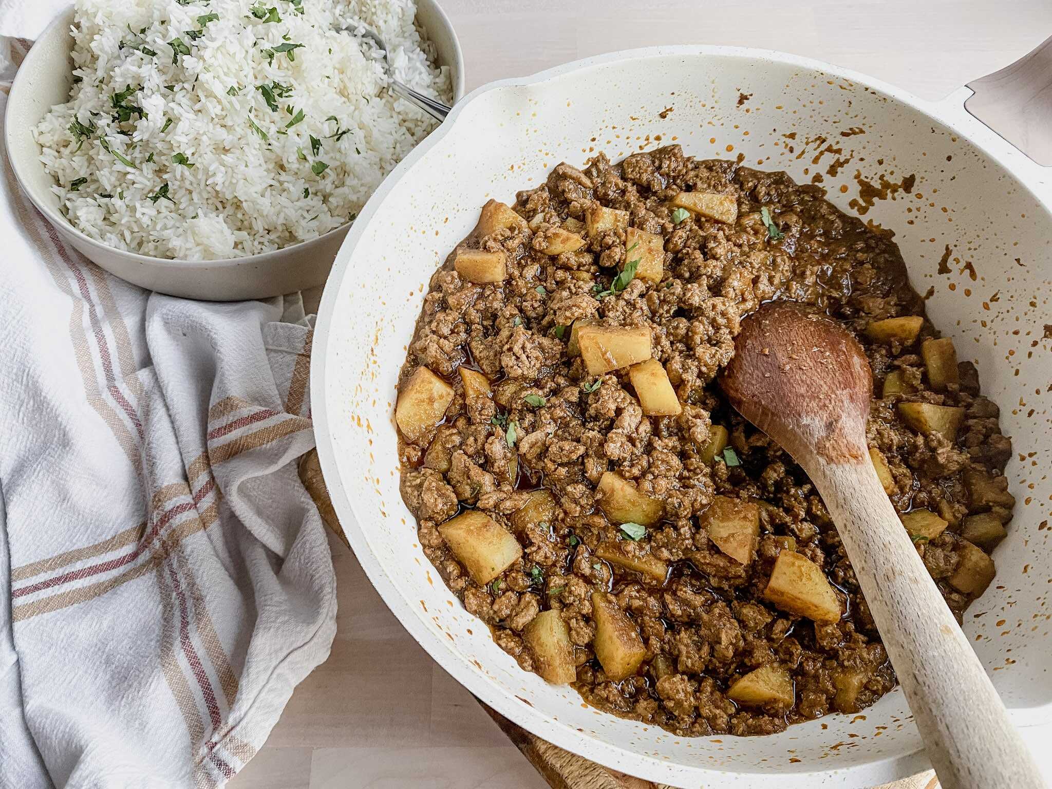 Mexican Picadillo Recipe with Ground Meat and Potatoes | Joanna Overly