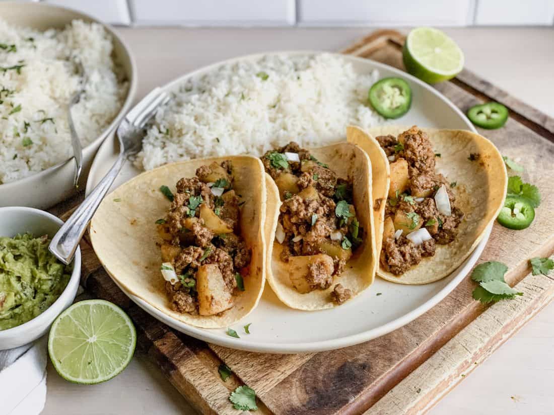 Mexican Picadillo Recipe with Ground Meat and Potatoes | Joanna Overly